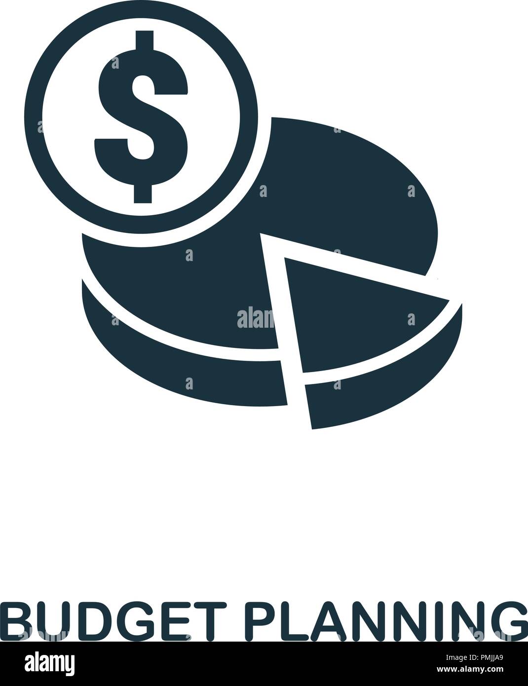 Budget Planning Icon Monochrome Style Design From Smm Icon Collection Ui Pixel Perfect Simple