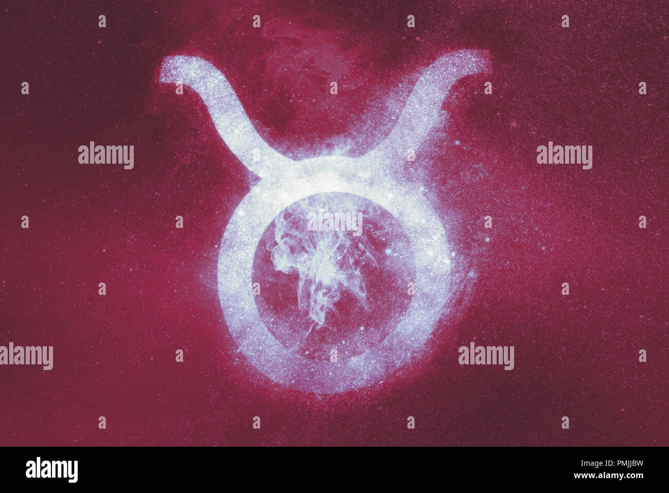 Taurus Zodiac Sign. Abstract background Stock Photo - Alamy