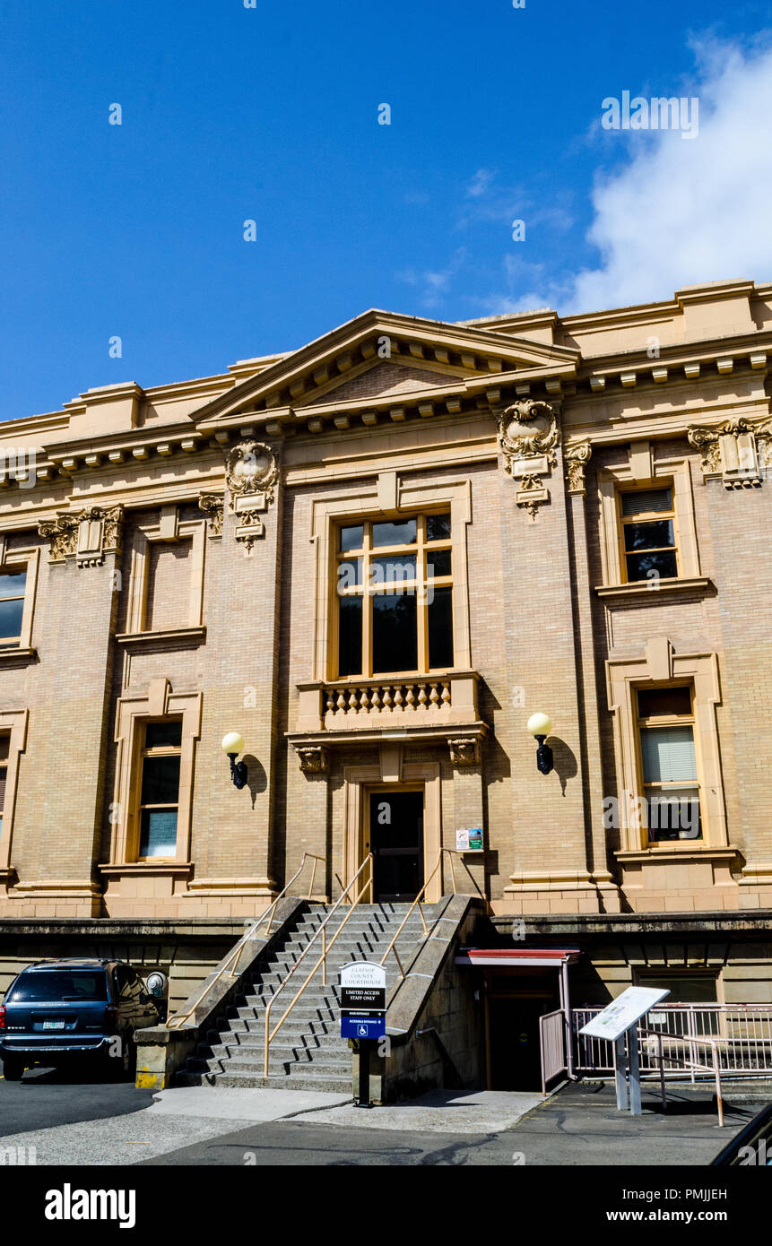 The Clatsop County Courthouse in Astoria Oregon USA Stock Photo - Alamy