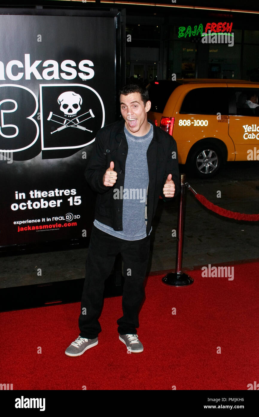 Steve O at the Premiere of Paramount Picture's "Jackass 3D". Arrivals ...