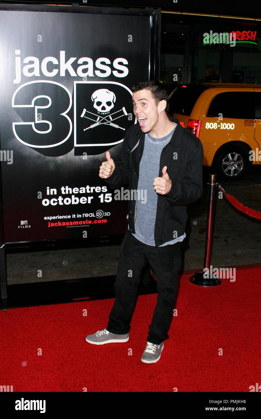 Steve O at the Premiere of Paramount Picture's "Jackass 3D". Arrivals ...