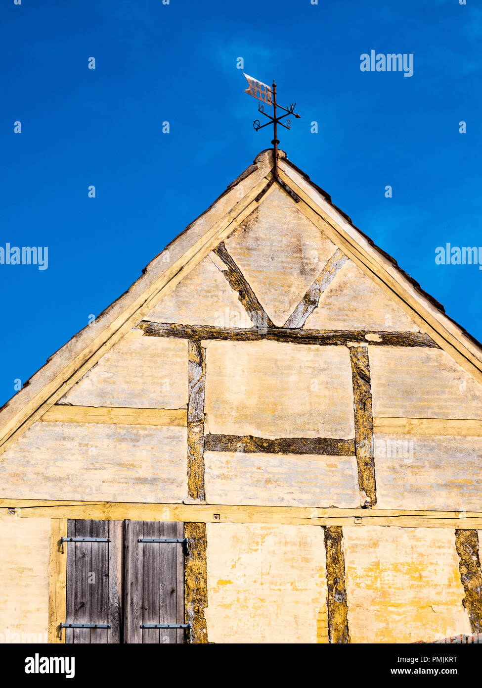 Old Timber Framed Building, Barn, Stege, Town, Mons Island, Denmark ...