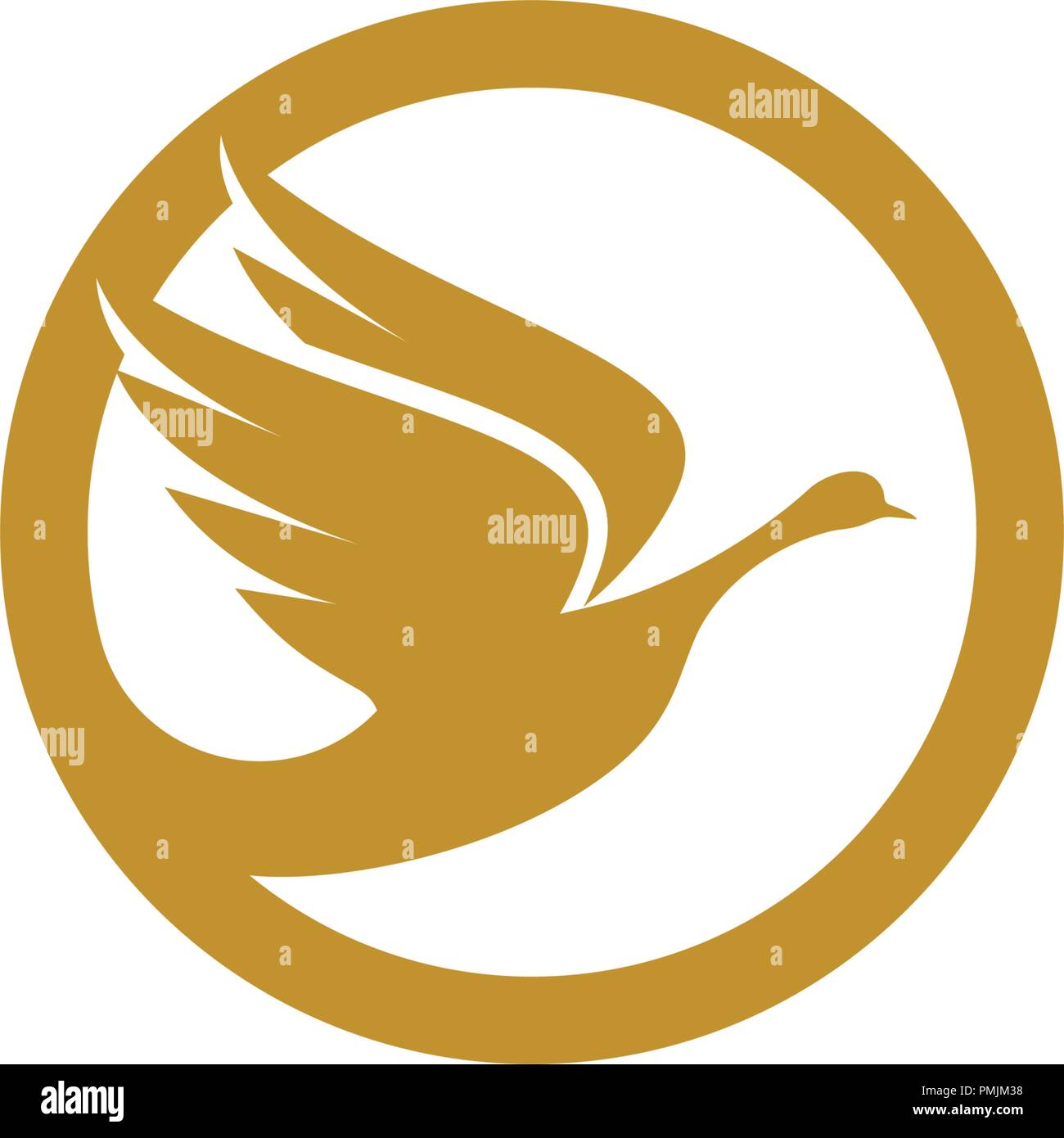 Goose Logo Template illustration isolated sign symbol Stock Vector ...