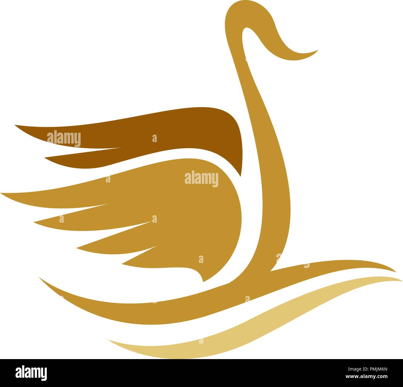 Goose Logo Template illustration isolated sign symbol Stock Vector ...