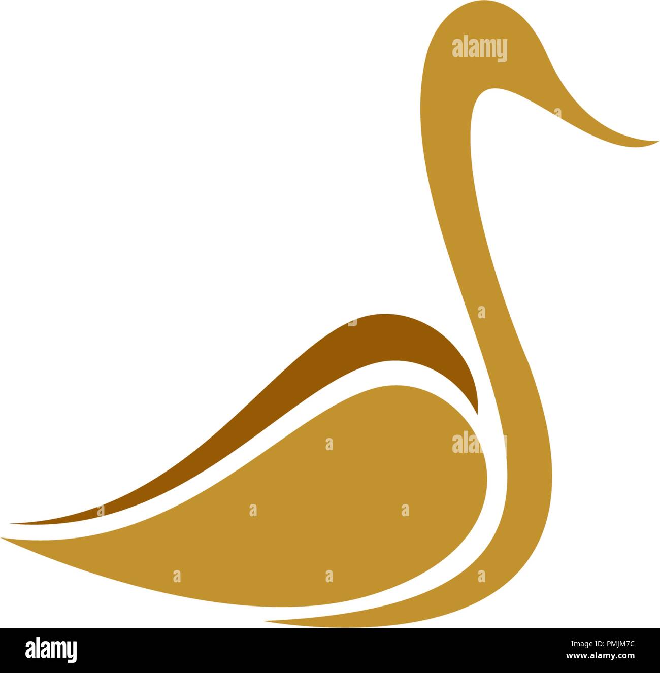 Goose Logo Template illustration isolated sign symbol Stock Vector ...
