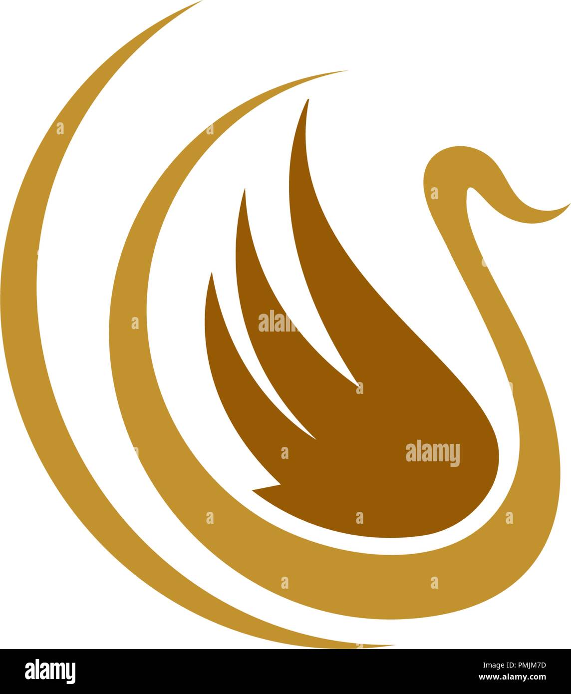 Goose Logo Template illustration isolated sign symbol Stock Vector ...