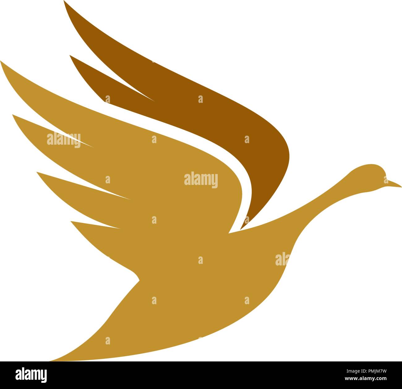 Goose Logo Template illustration isolated sign symbol Stock Vector ...