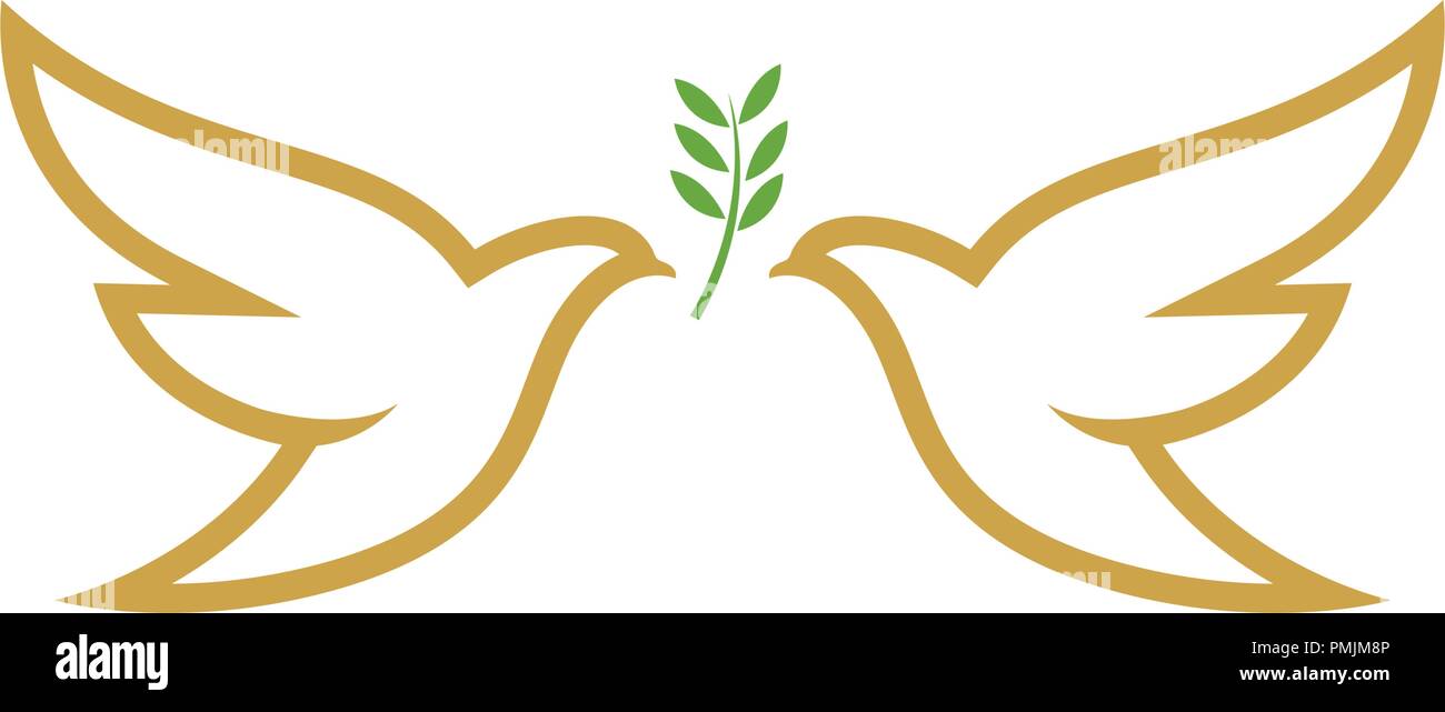 Bird wing Dove Logo Template vector illustration Stock Vector Image ...