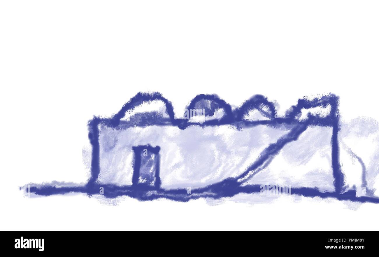 Architecture Illustration Hand Drawn Images Stock Photo - Alamy