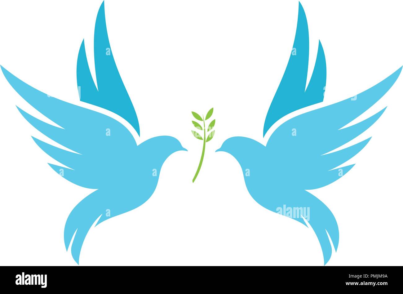 Bird wing Dove Logo Template vector illustration Stock Vector Image ...