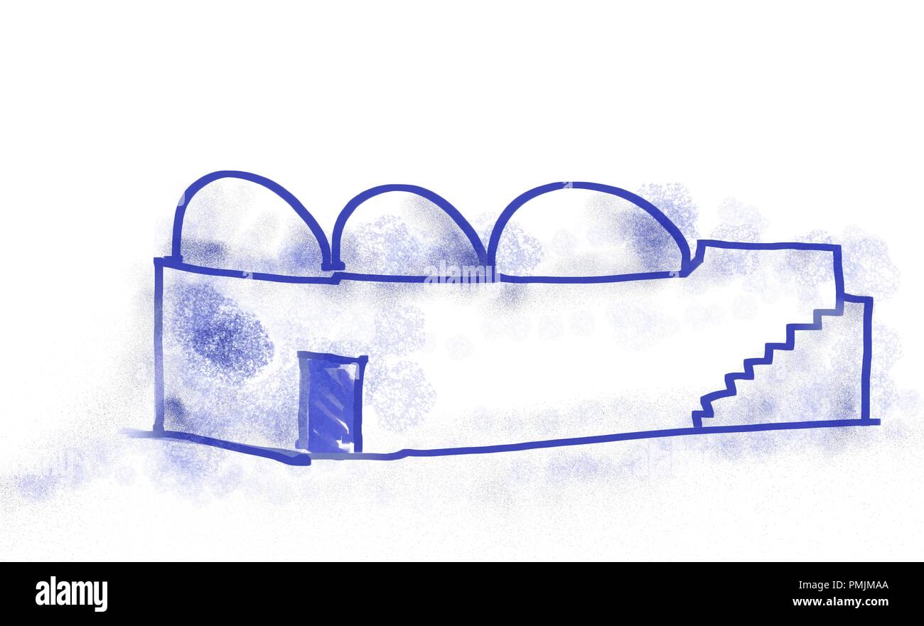 Architecture Illustration Hand Drawn Images Stock Photo - Alamy