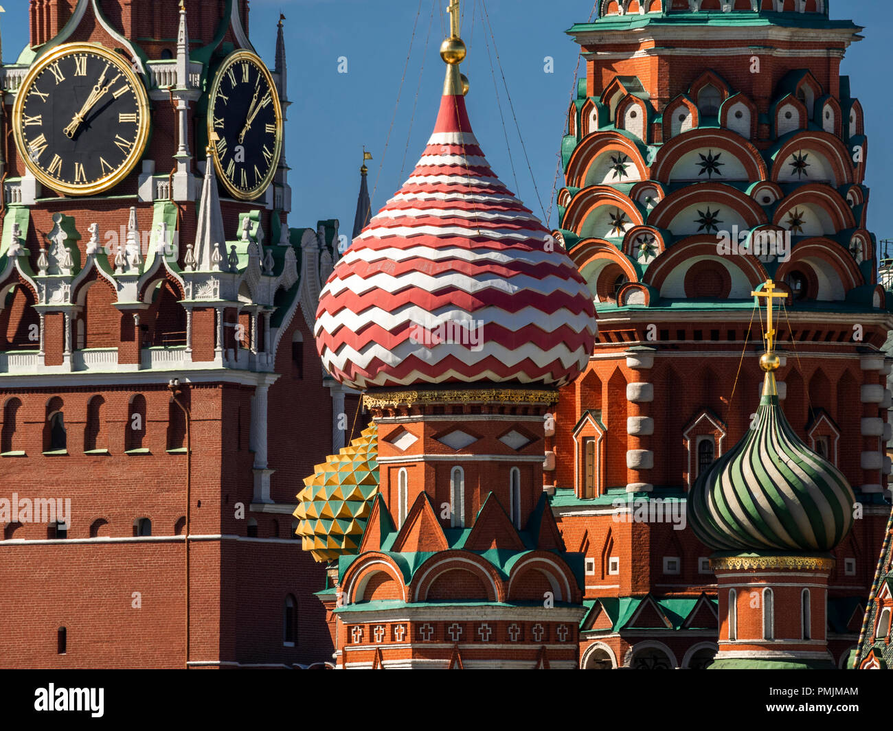 Russia, Moscow. Moscow Kremlin towers Stock Photo - Alamy