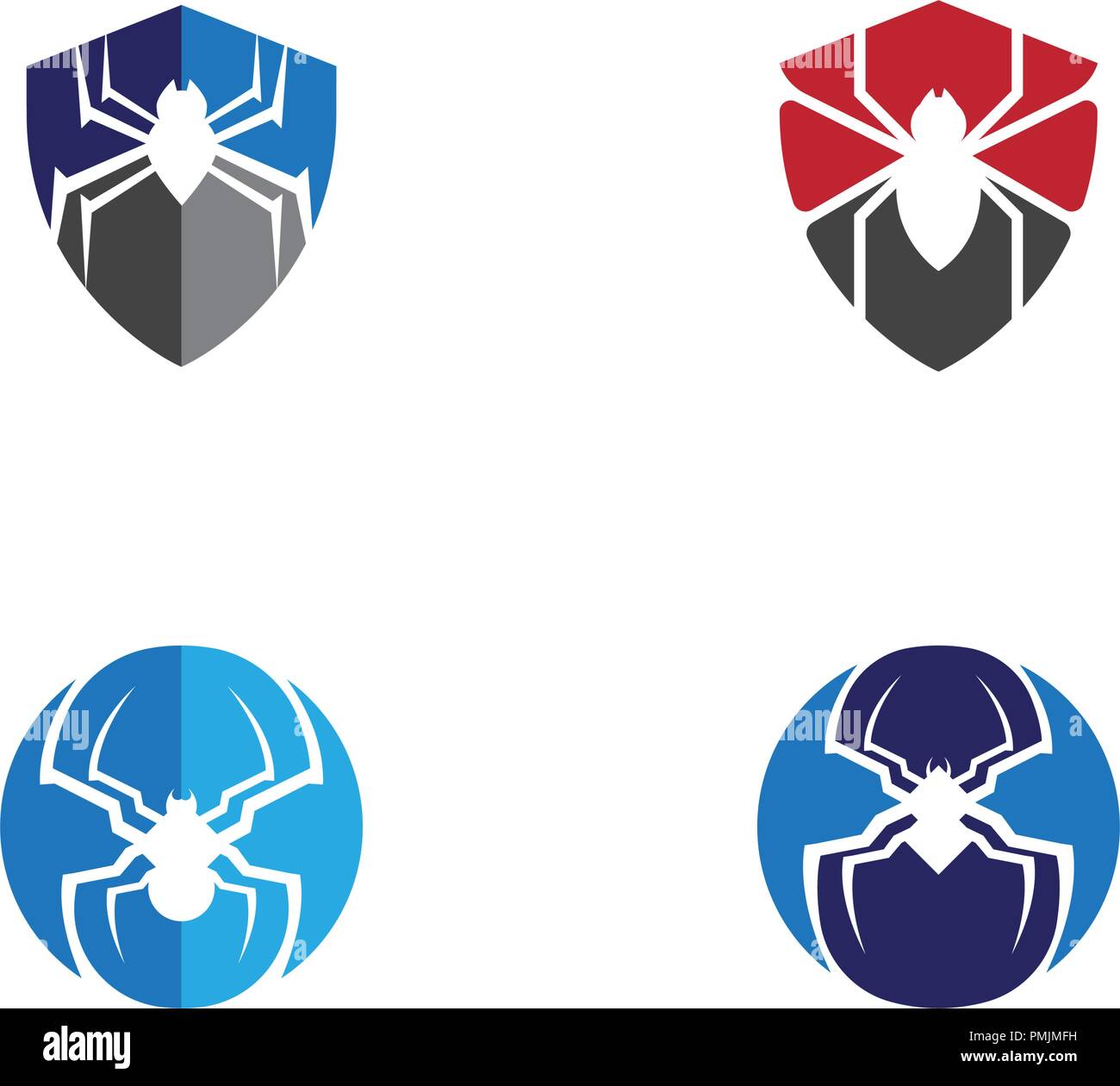 Spider Logo design vector illustration design template Stock Vector ...