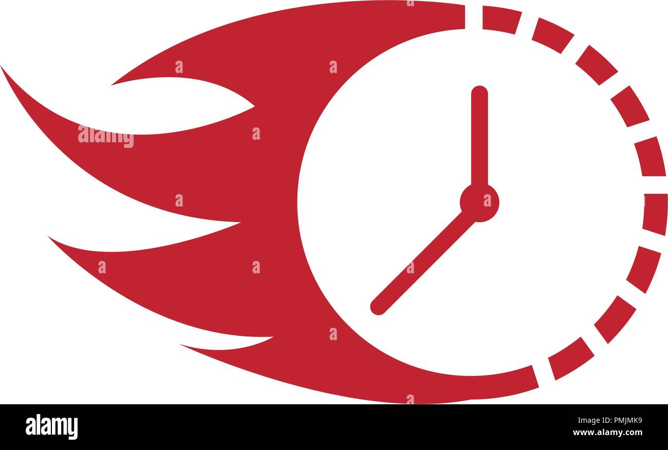 clock icon vector flat illustration design template Stock Vector Image ...