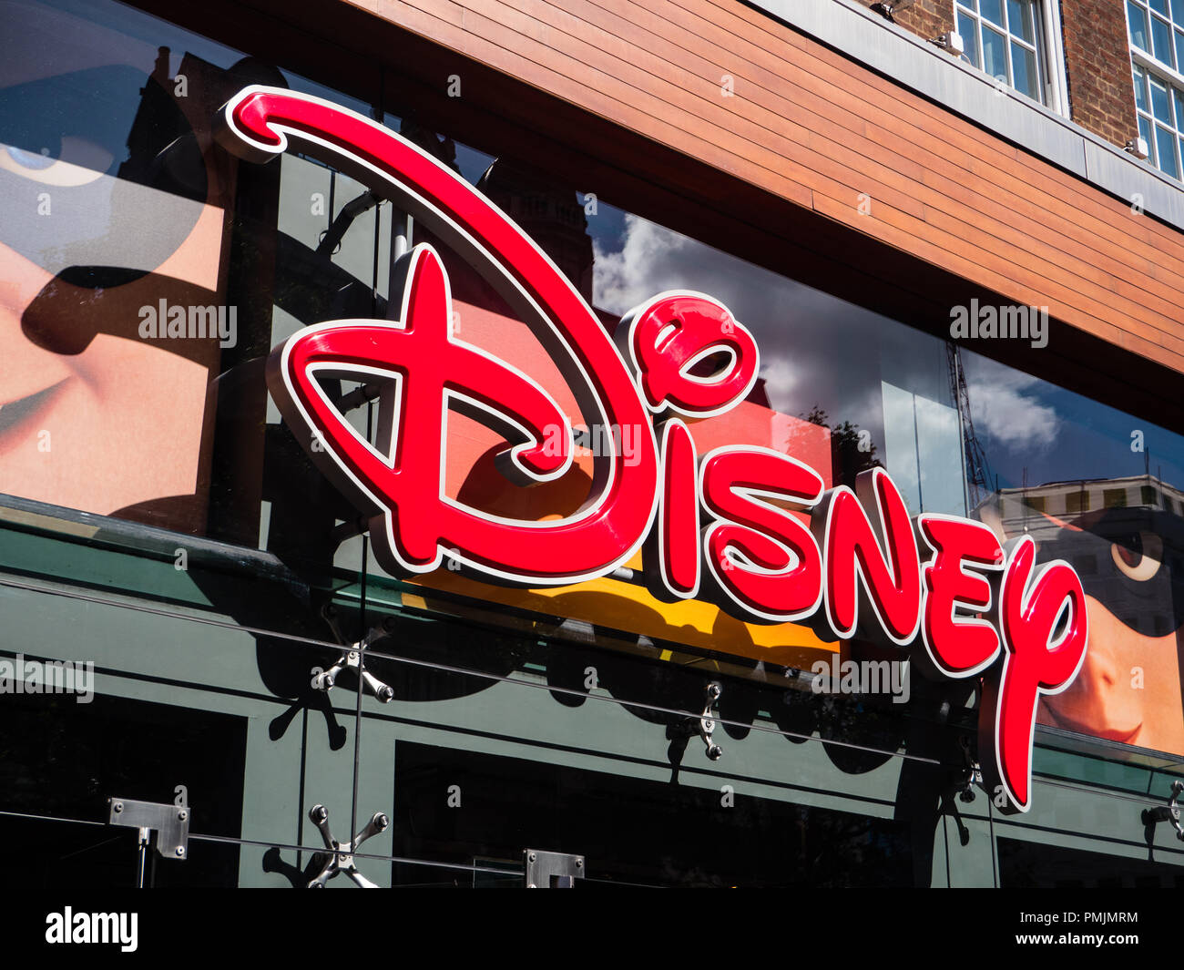 Shop Sign, Disney Store, Oxford Street, London, England, UK, GB Stock ...