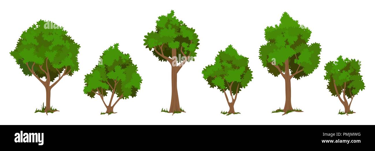 Vector trees set Stock Vector Image & Art - Alamy