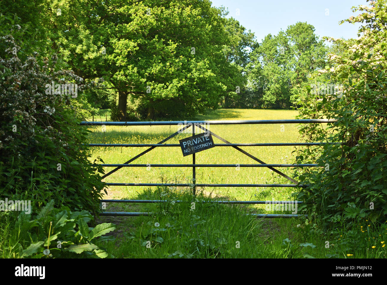 A private gate Stock Photo - Alamy