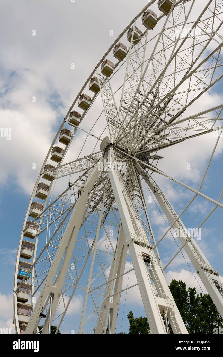 the budapest eye, attraction with ferris wheel Stock Photo - Alamy