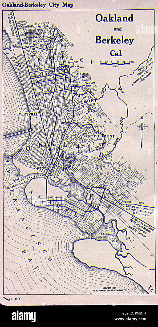 Map of oakland hi-res stock photography and images - Alamy