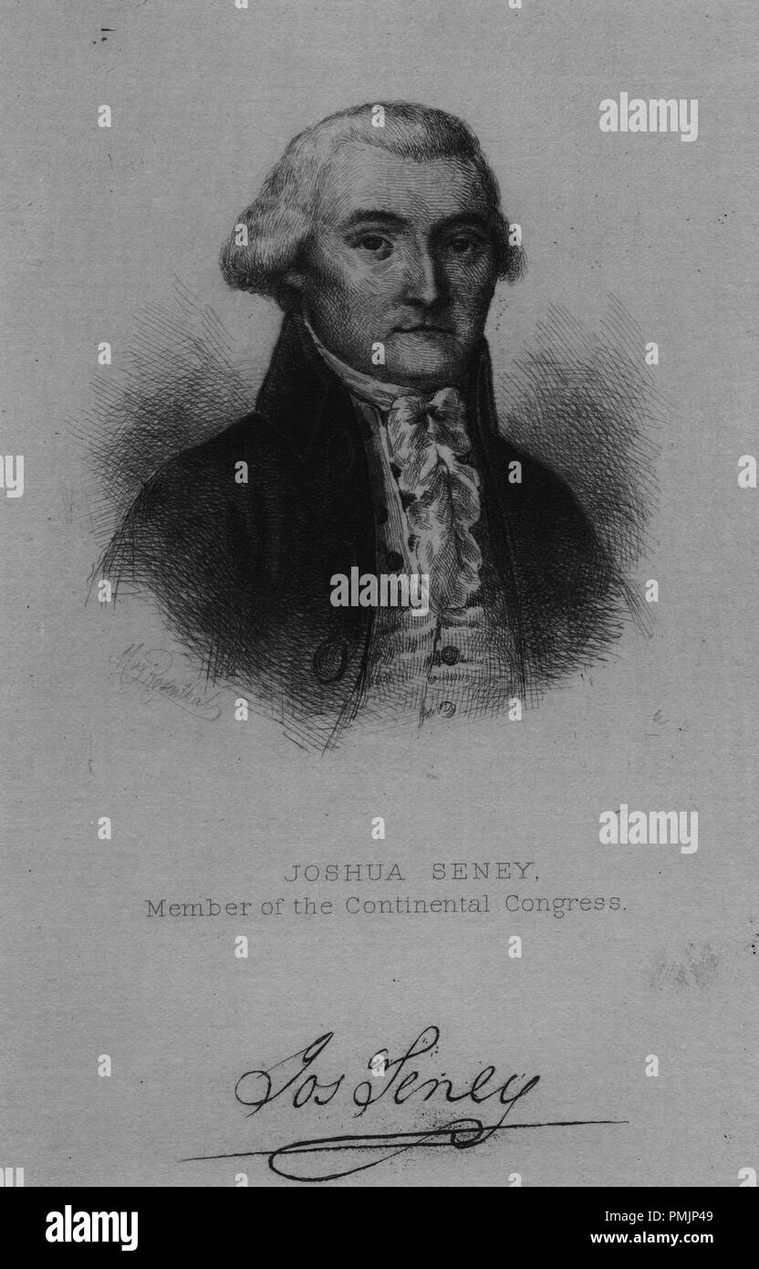 Engraved portrait of Joshua Seney, member of the Continental Congress ...
