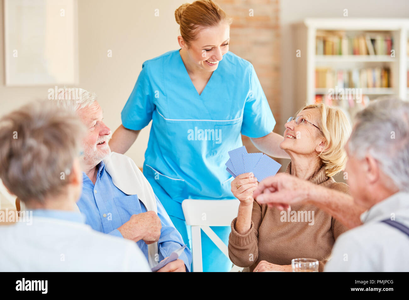 Happy old lady nursing home hi-res stock photography and images - Alamy