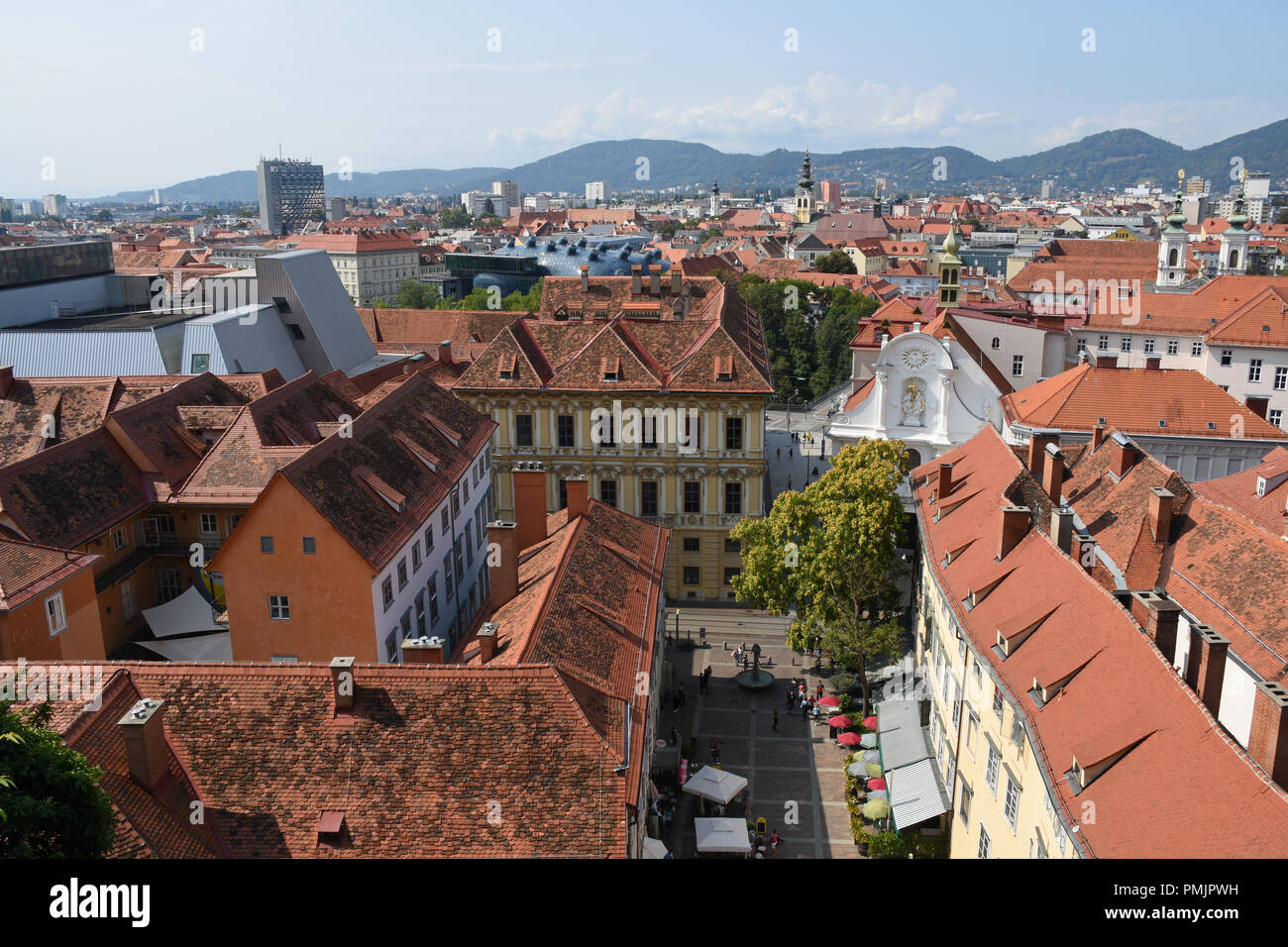 View of Graz from Schlossberg, Austria Stock Photo - Alamy