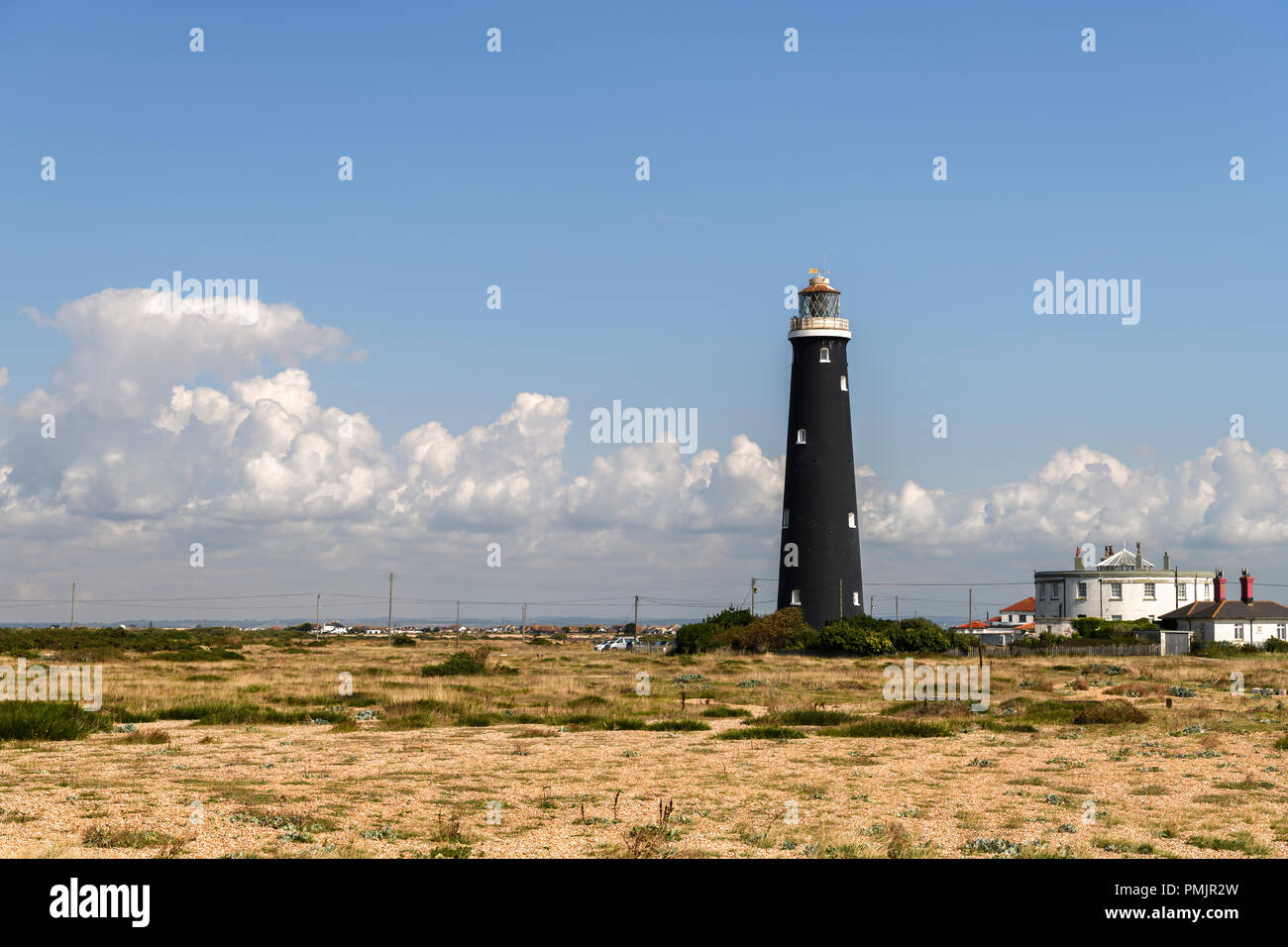 The Old Lighthouse at Dungeness with associated buildings, Kent ...