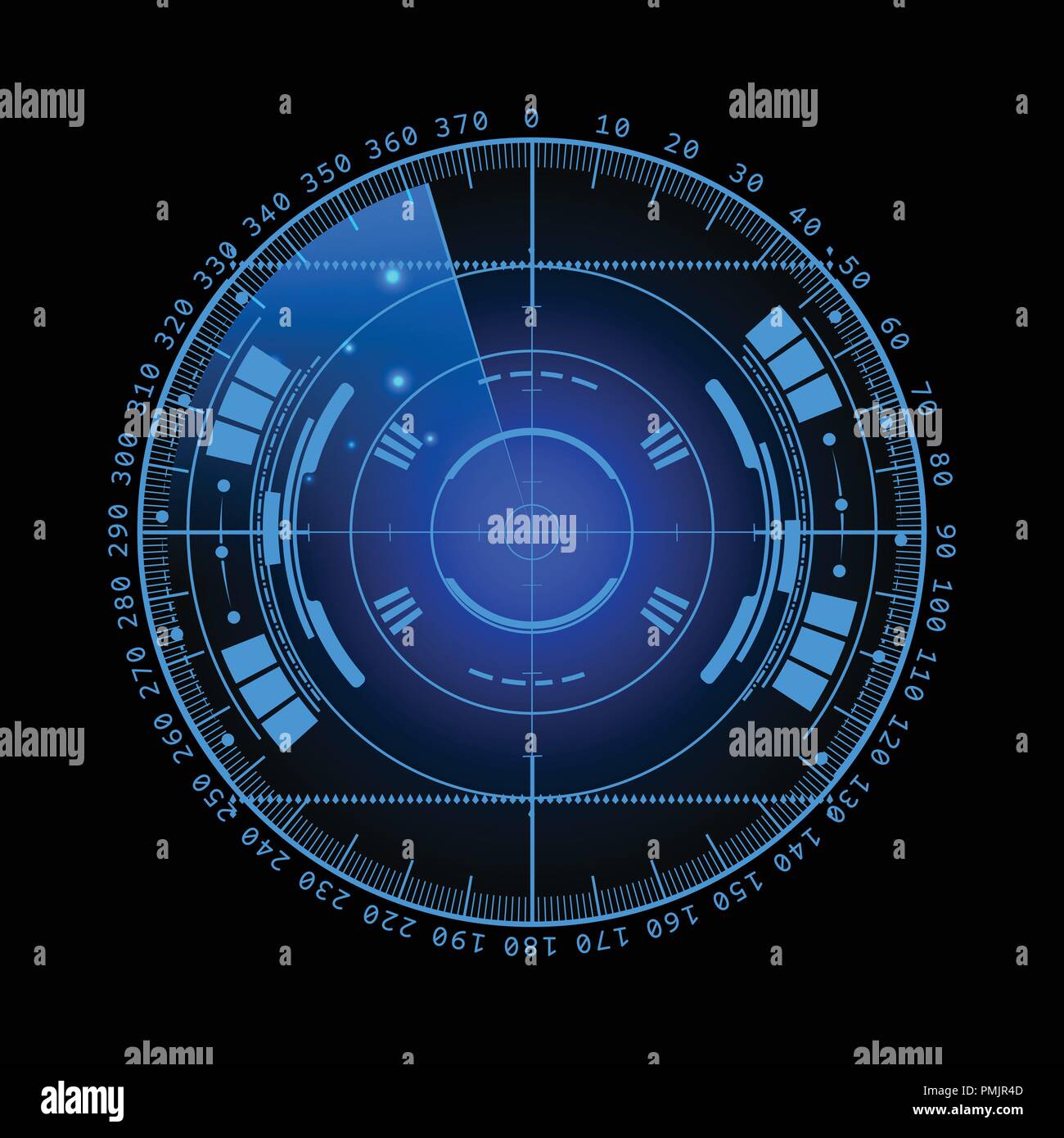 Radar screen. Vector illustration for your design. Technology background. Futuristic user ...