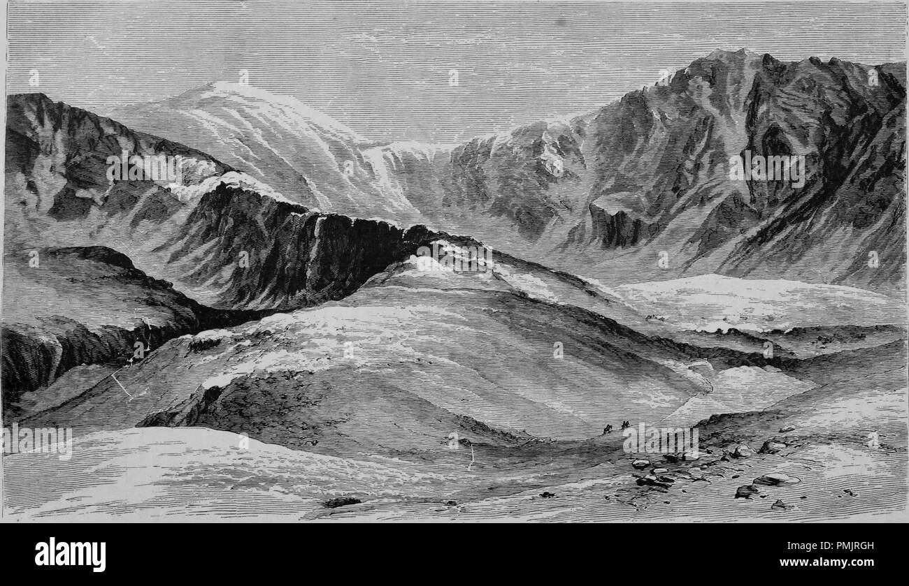 Engraving of the Gray's Peak, the Dome of the Continent, Colorado, from ...