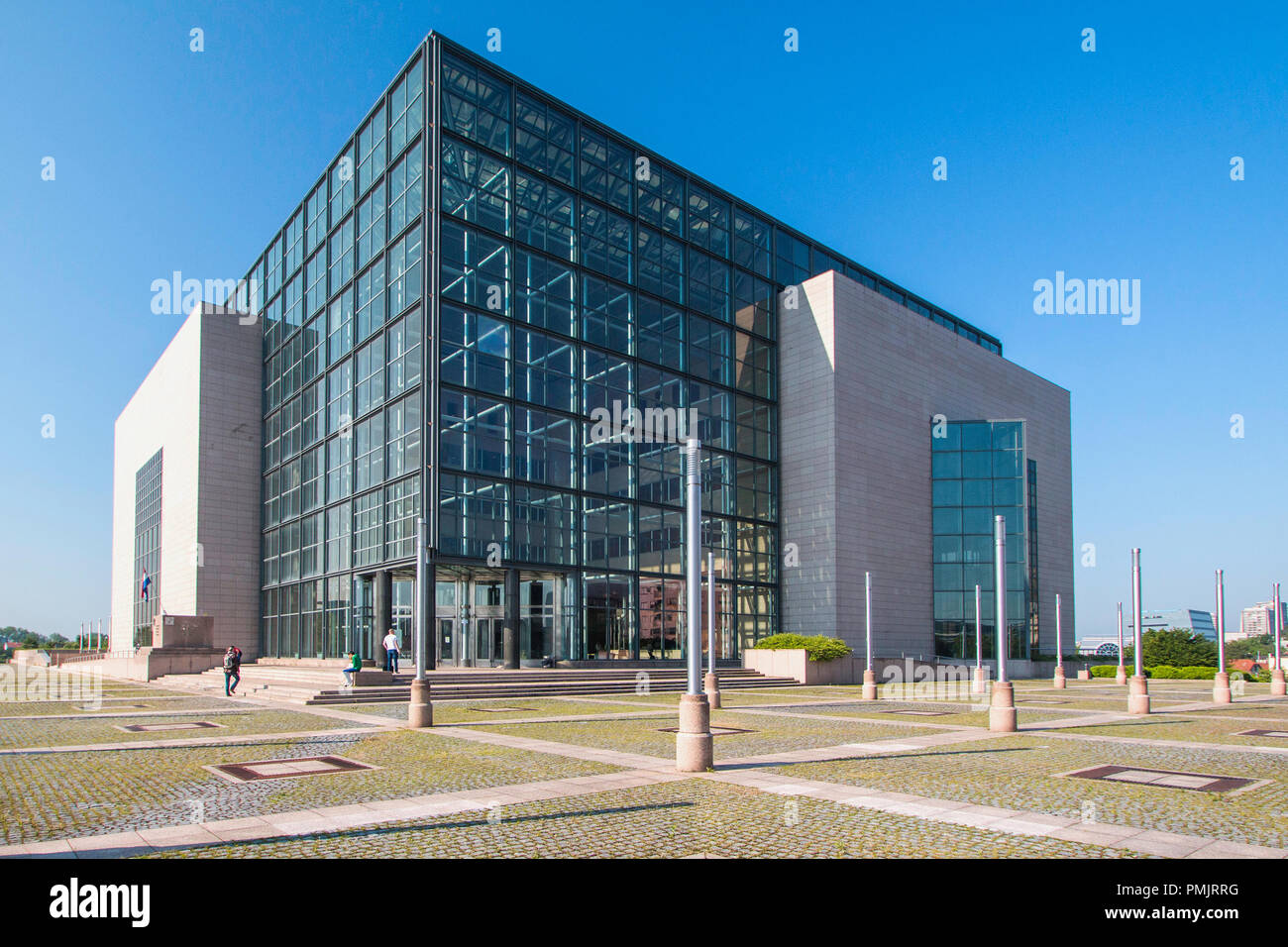 Zagreb, Croatia, building of the national and university library in ...