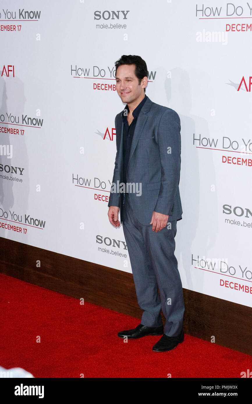 Paul Rudd at the Premiere of Sony Pictures' "How Do You Know". Arrivals ...