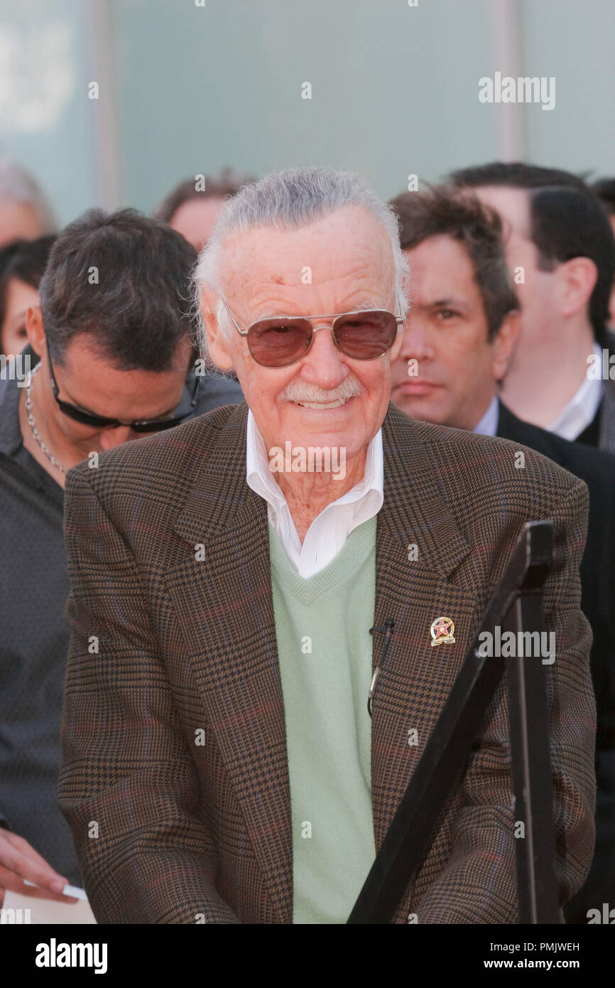 Stan Lee at the Hollywood Chamber of Commerce ceremony to honor him ...