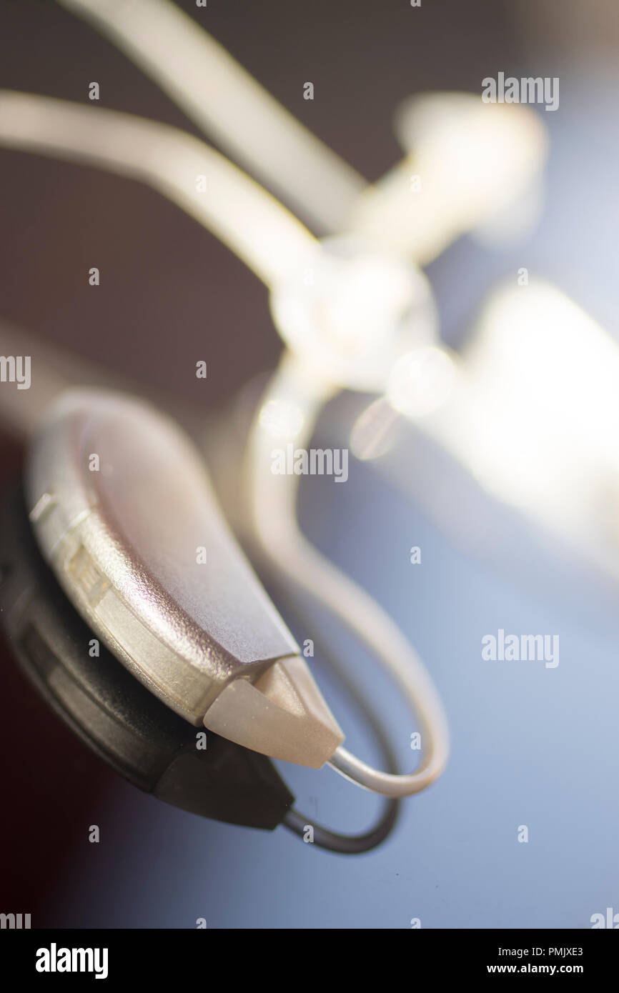 Audiophone modern high technology deafness equipment in the ear digital ...