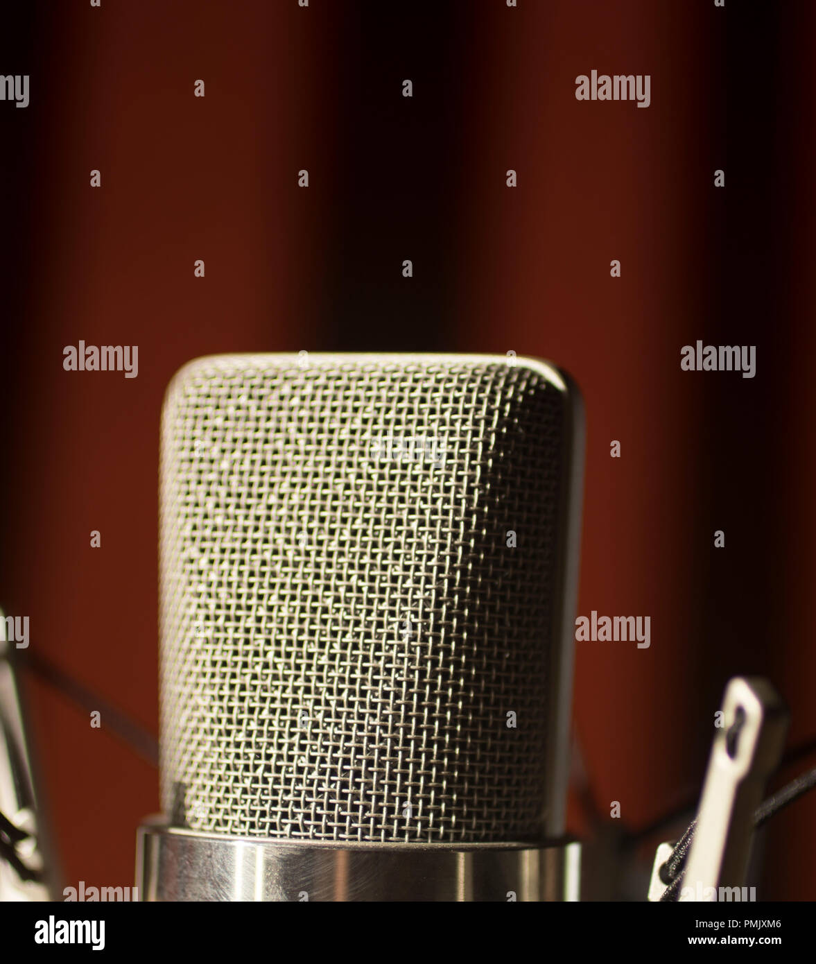 Sound recording studio large diaphragm voice microphone for voiceover ...