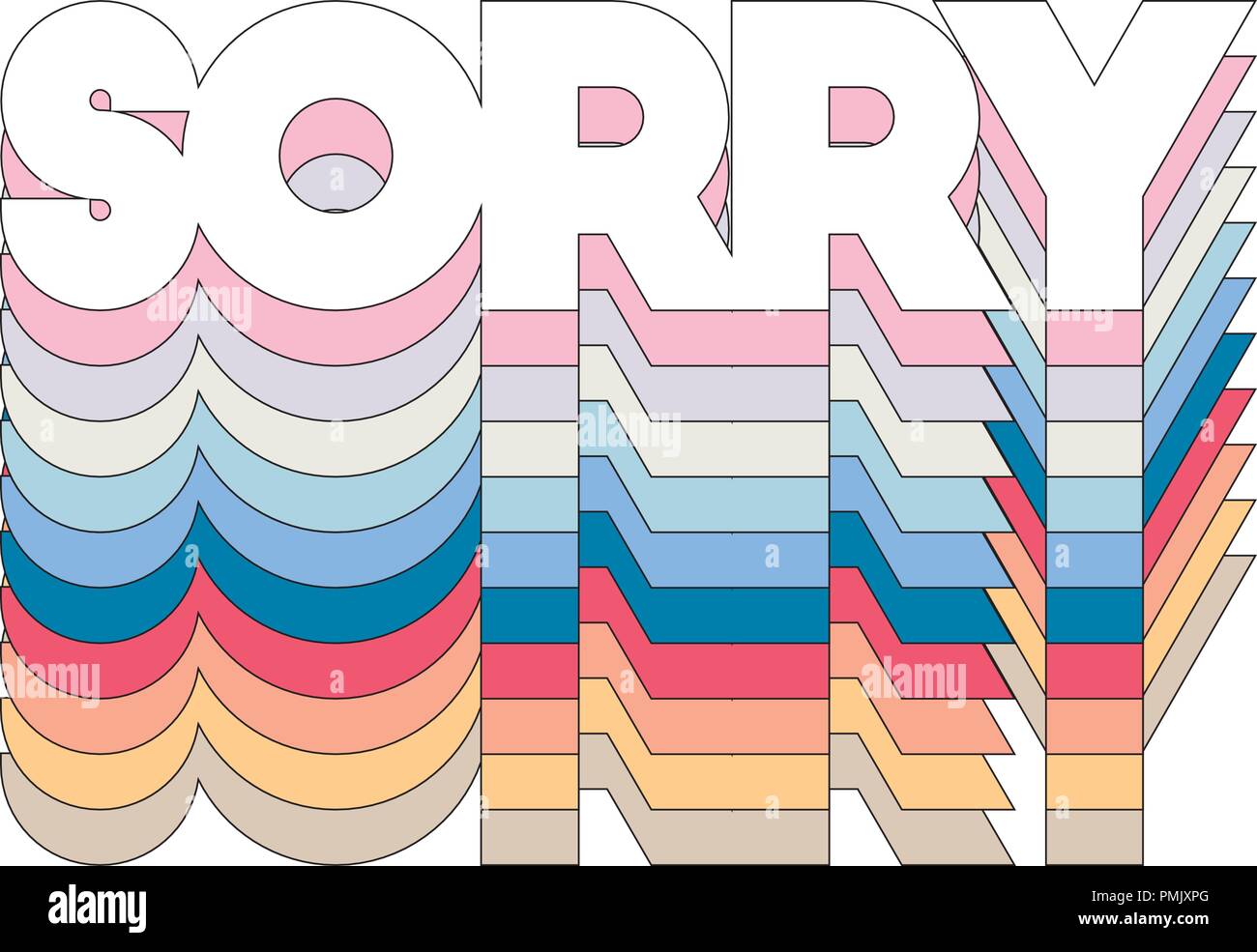 slogan SORRY phrase graphic vector Print Fashion lettering calligraphy ...