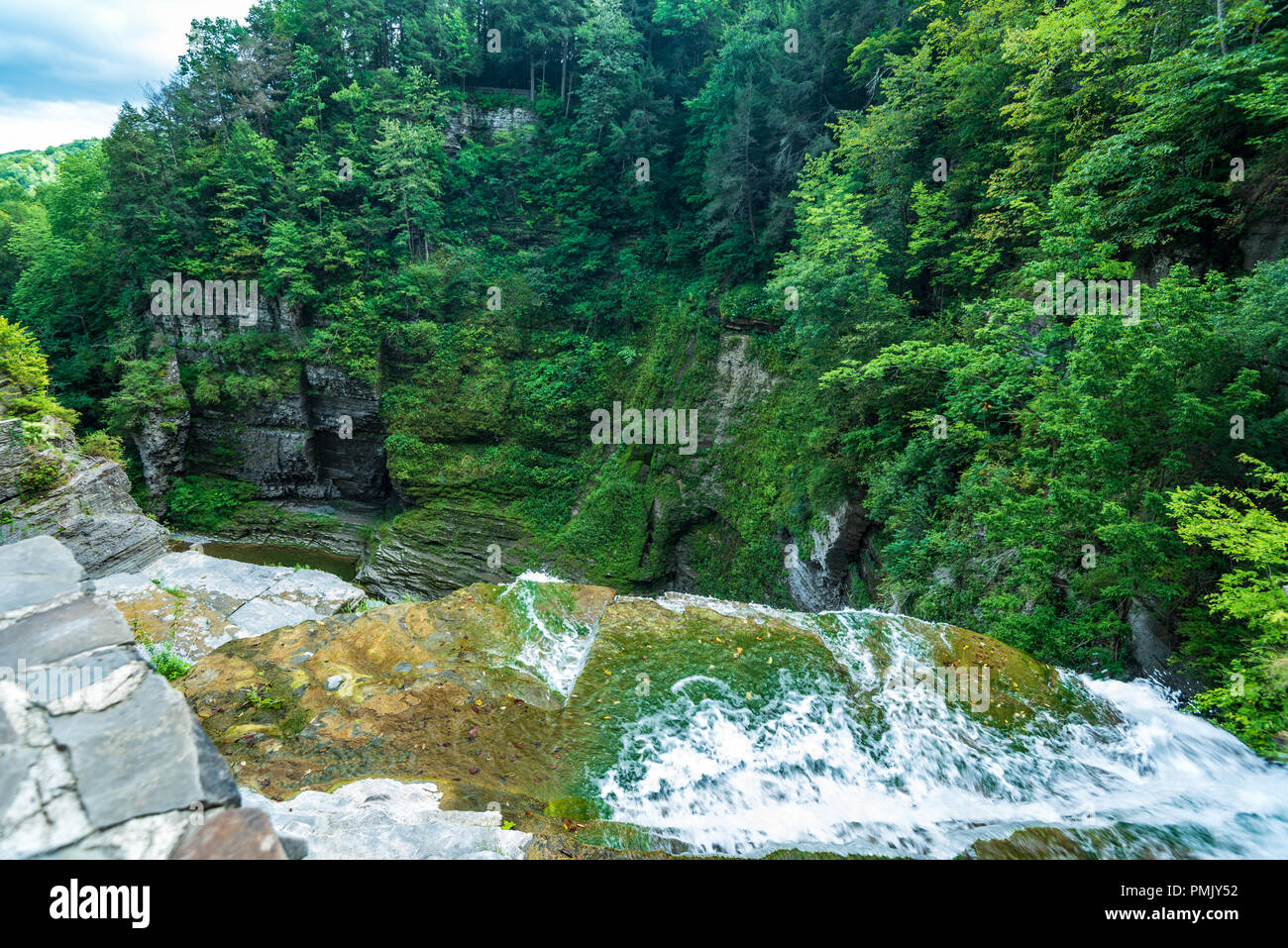 Robert H. Treman State Park: Lucifer Falls, a 115-foot-tall (35 m ...