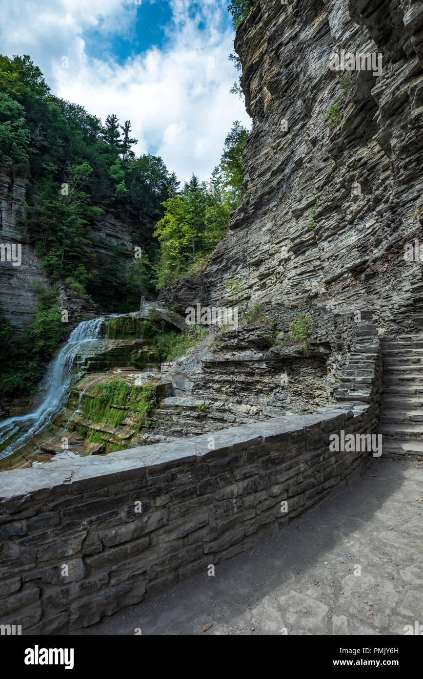 Robert H. Treman State Park: Lucifer Falls, a 115-foot-tall (35 m ...