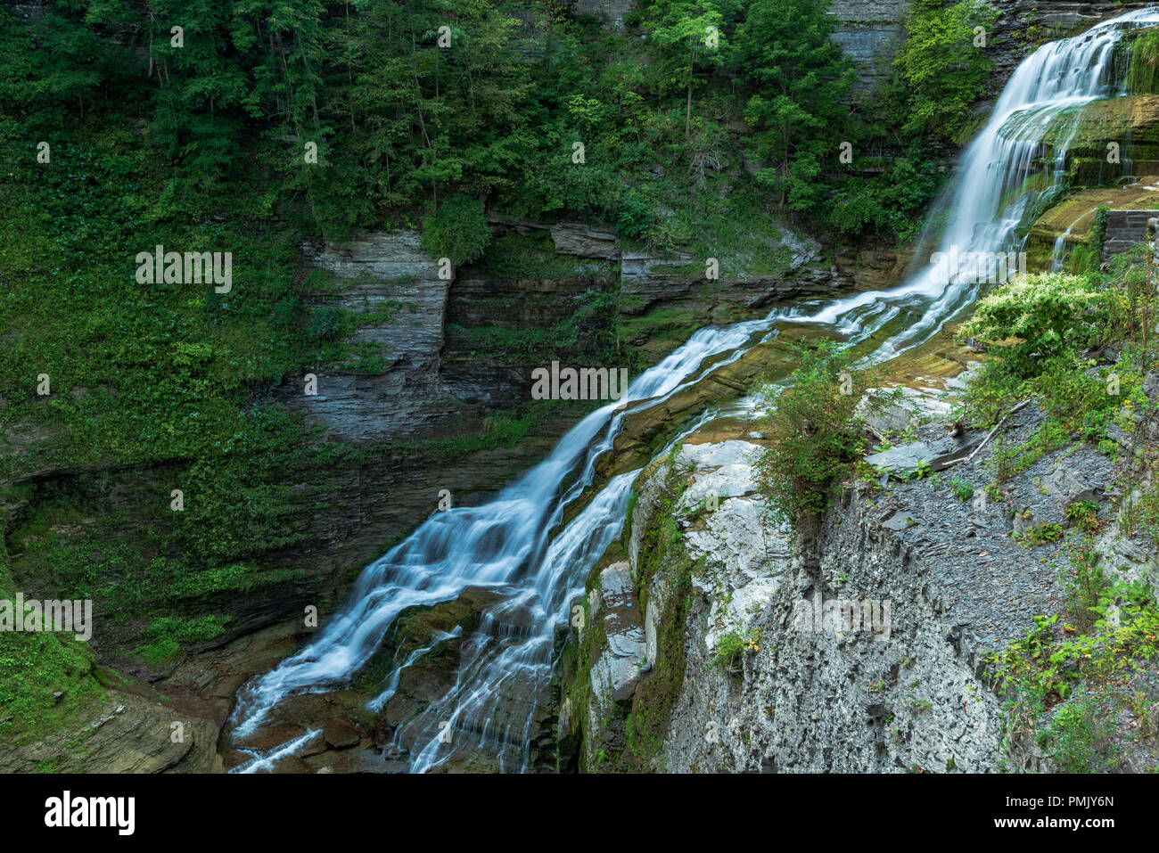 Robert H. Treman State Park: Lucifer Falls, a 115-foot-tall (35 m ...