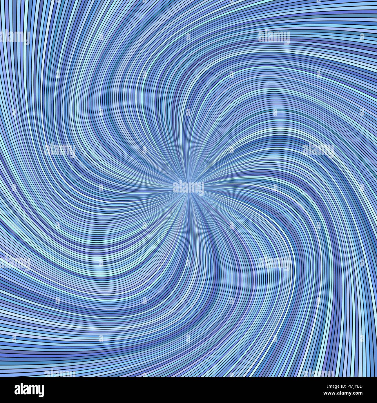 Blue hypnotic abstract striped spiral background design from curved ...
