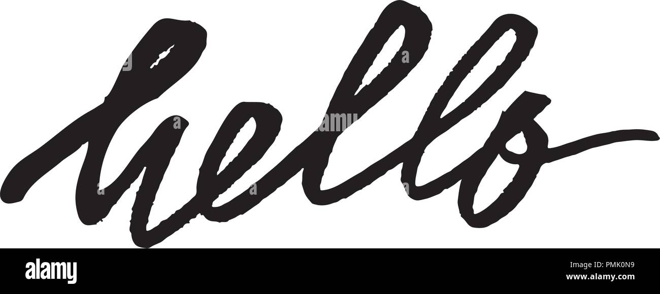 slogan Hello phrase graphic vector Print Fashion lettering calligraphy ...