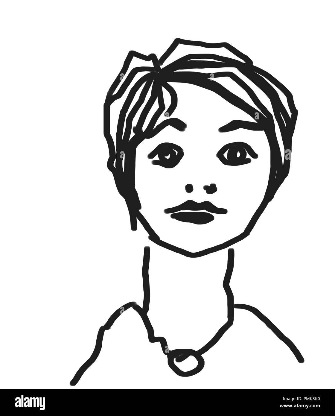 Personal Artwork Illustration Portrait Stock Photo - Alamy