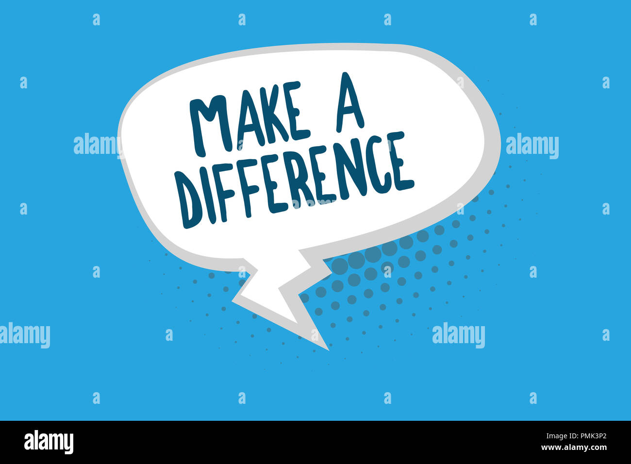 Word writing text Make A Difference. Business concept for Mark an ...