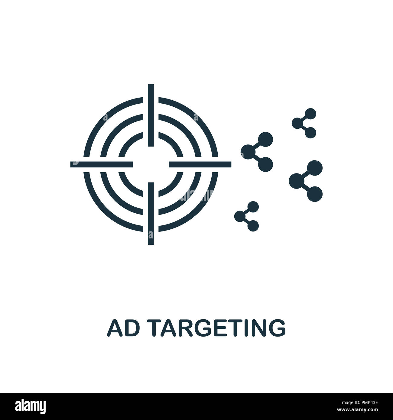 Ad Targeting icon. Monochrome style design from smm collection. UI ...