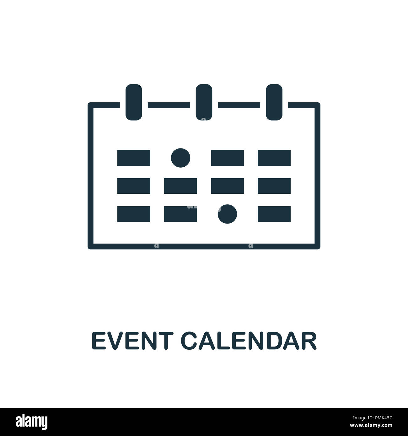 Event Calendar icon. Monochrome style design from smm collection. UI ...