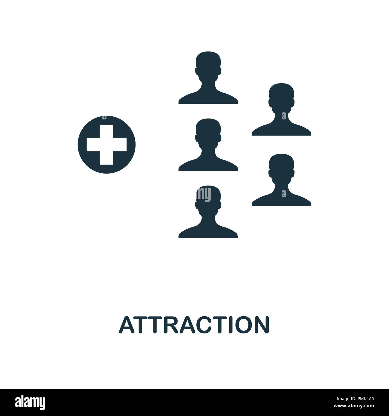 Attraction icon. Monochrome style design from smm collection. UI. Pixel ...