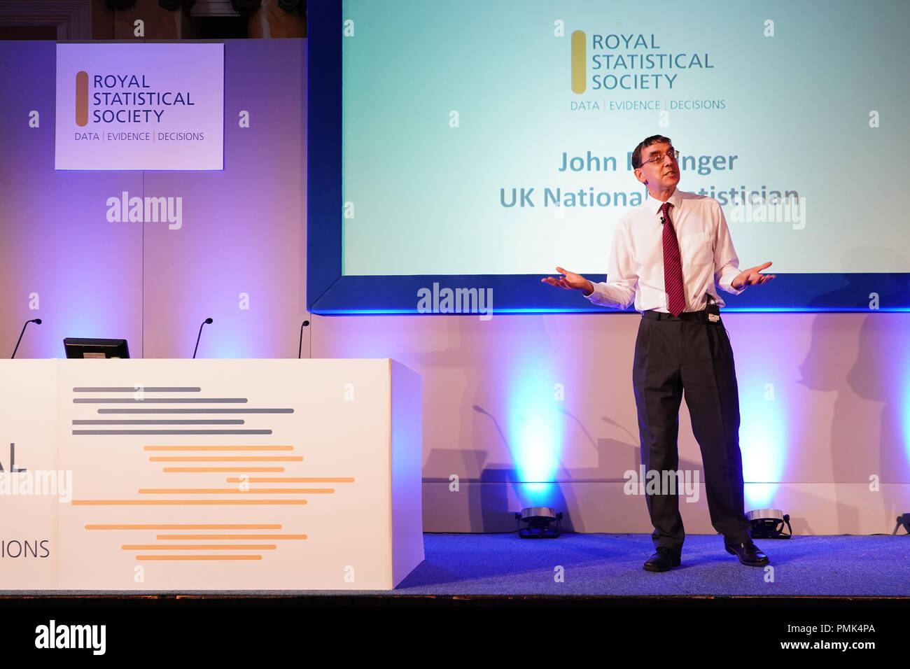 John Pullinger, the National Statitician for the UK, speaking at the ...