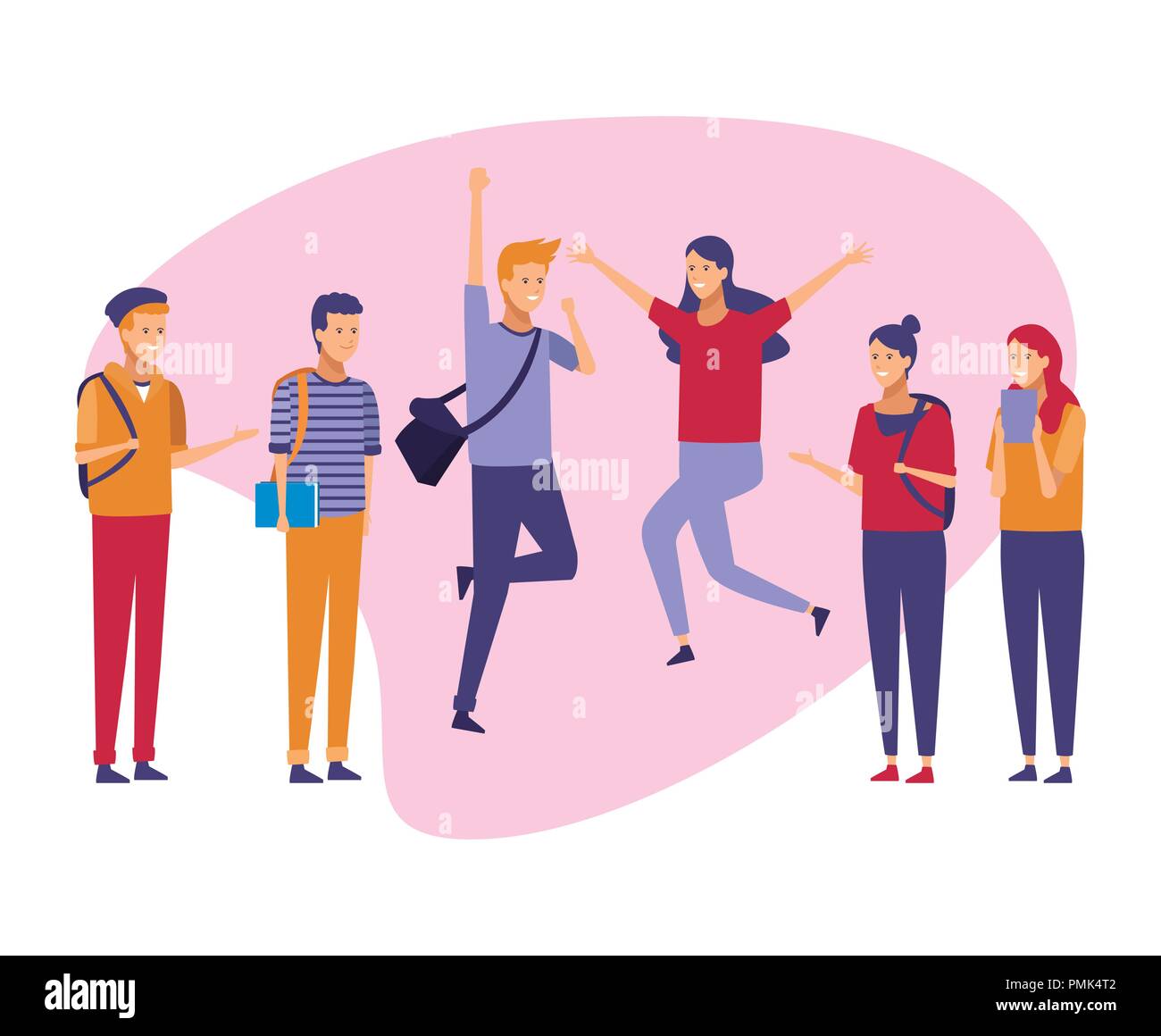 Young students cartoons Stock Vector Image & Art - Alamy