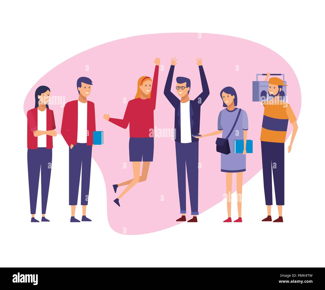 Young students cartoons Stock Vector Image & Art - Alamy