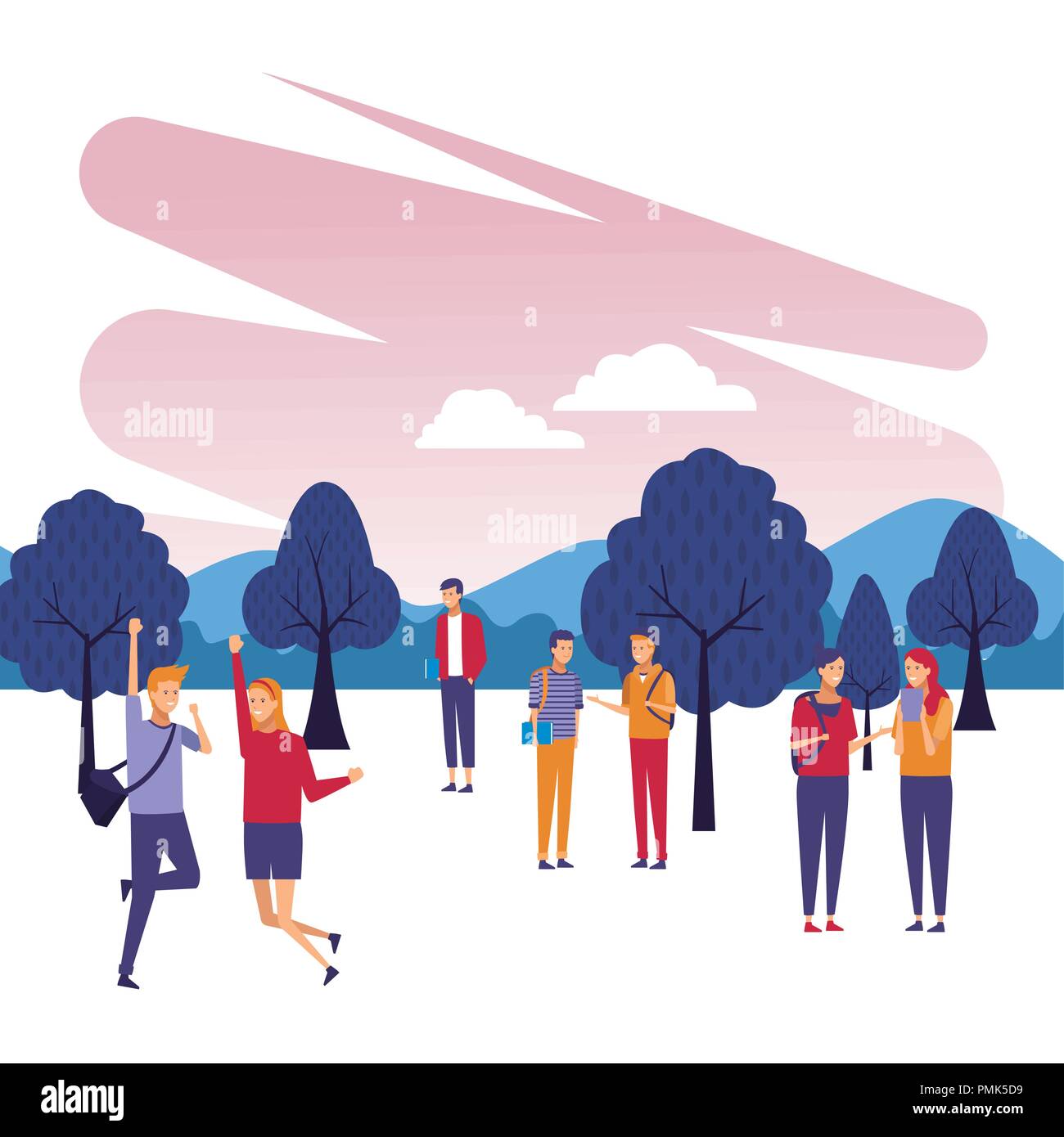 People at park cartoons Stock Vector Image & Art - Alamy