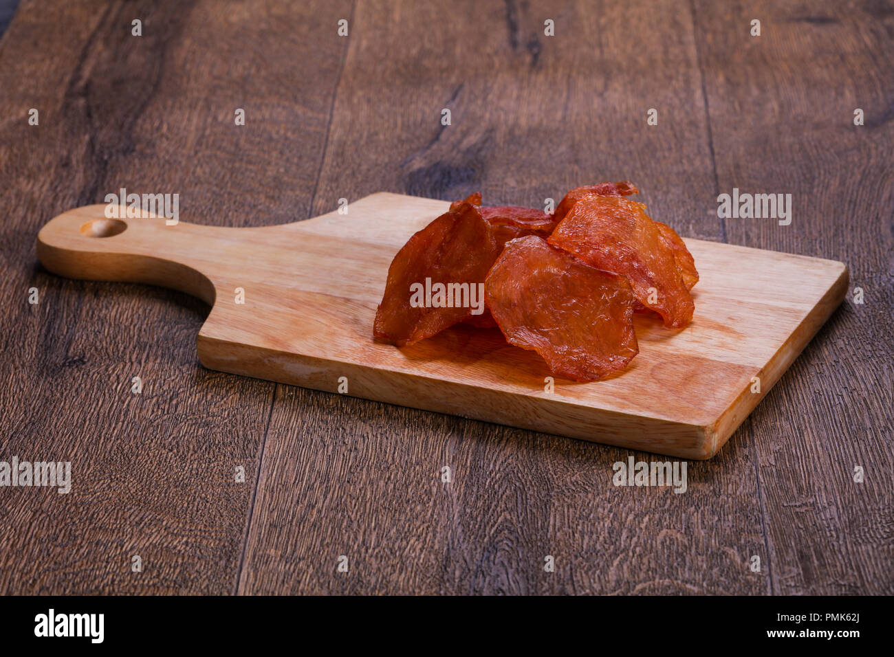Dry chicken meat over wooden Stock Photo - Alamy